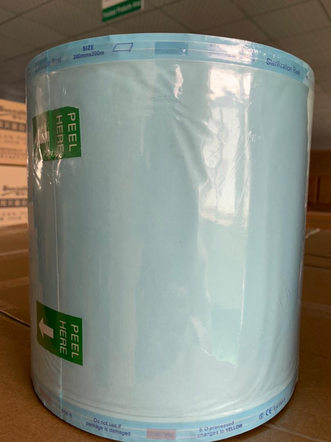 Flat sterilization pouch roll